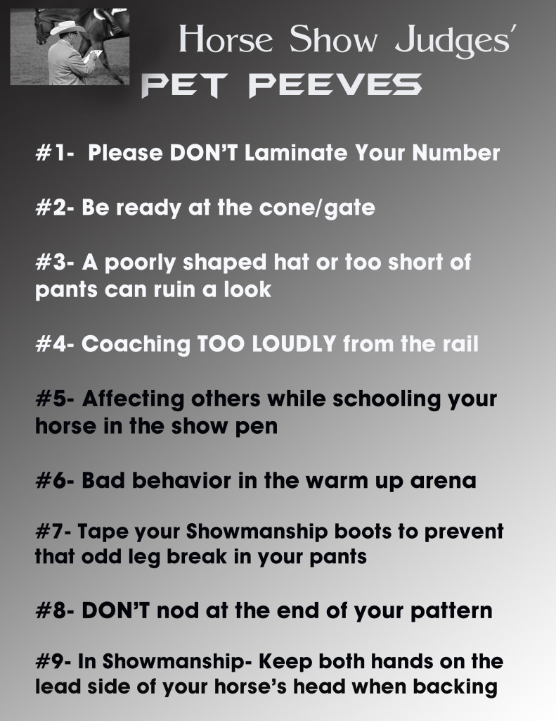 Top 10 Horse Show Judges’ Pet Peeves | Equine Chronicle